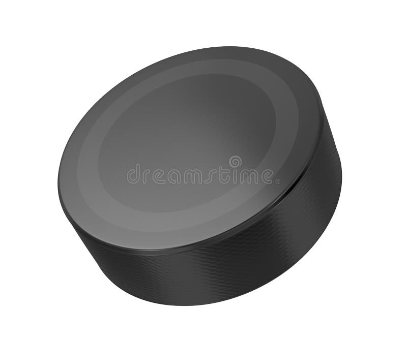 Hockey puck on white stock illustration. Illustration of puck - 71588857