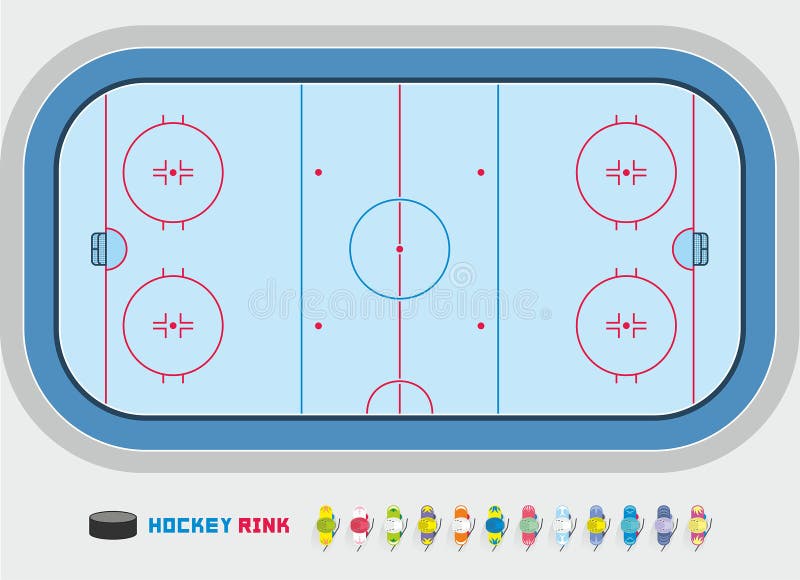 Hockey rink stock vector. Illustration of color, playground - 47306261