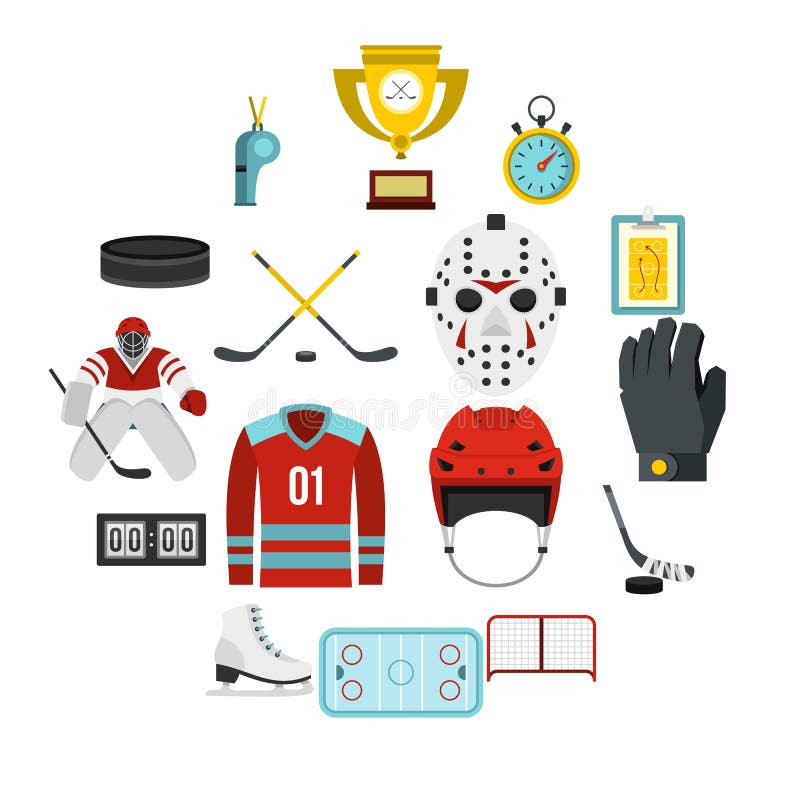 Hockey set flat icons stock vector. Illustration of collection - 116321046 Hockey set flat icons stock vector. Illustration of collection - 116321046