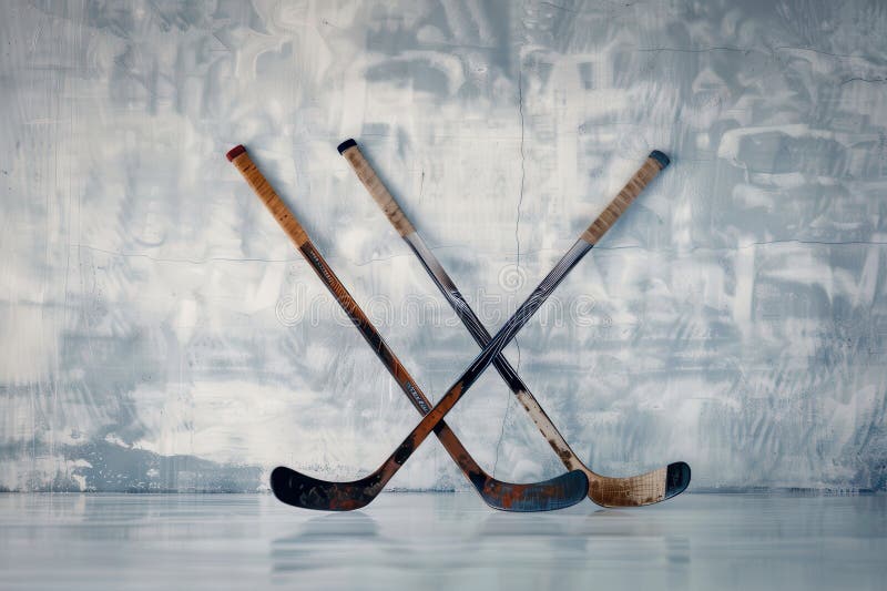 Hockey Sticks Crossed for Dynamic Sports Graphics Stock Photo - Image ...