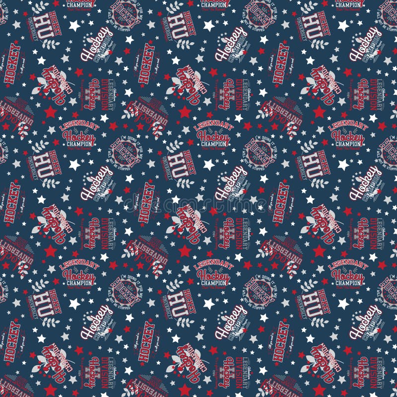 Hockey Vector Seamless stock vector. Illustration of decoration - 77353166