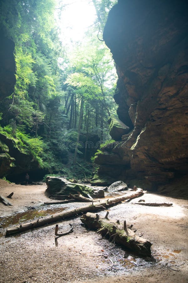 Hocking Hills Conkle S Hollow Stock Image - Image of wilderness, creek ...