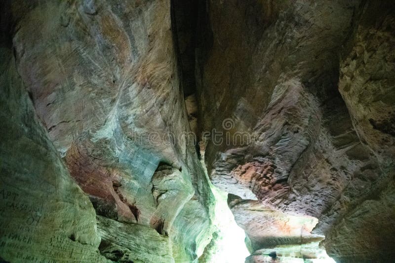 Hocking Hills Rock House stock image. Image of gorge - 254502143