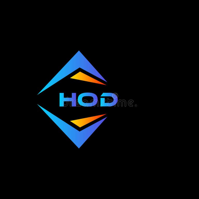 HOD Abstract Technology Logo Design on Black Background. HOD Creative ...