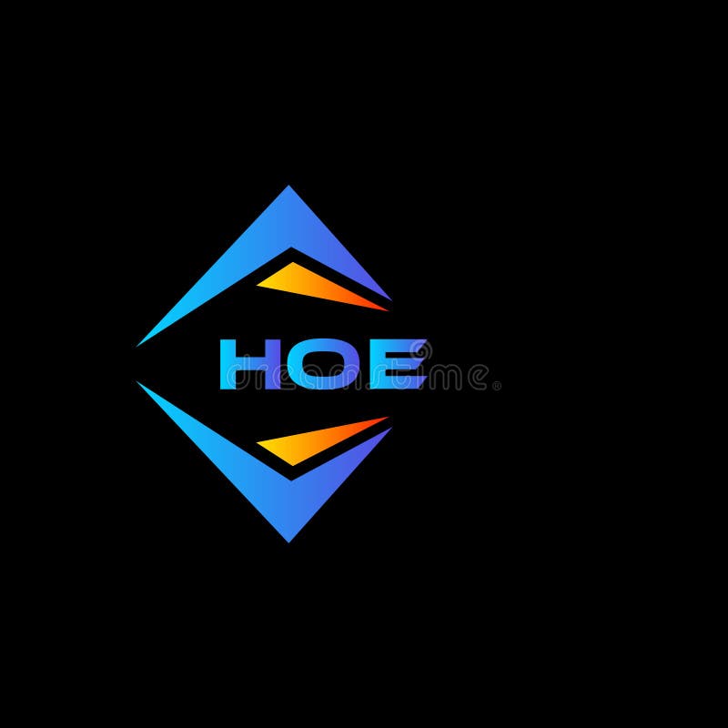 HOE Abstract Technology Logo Design on Black Background. HOE Creative ...