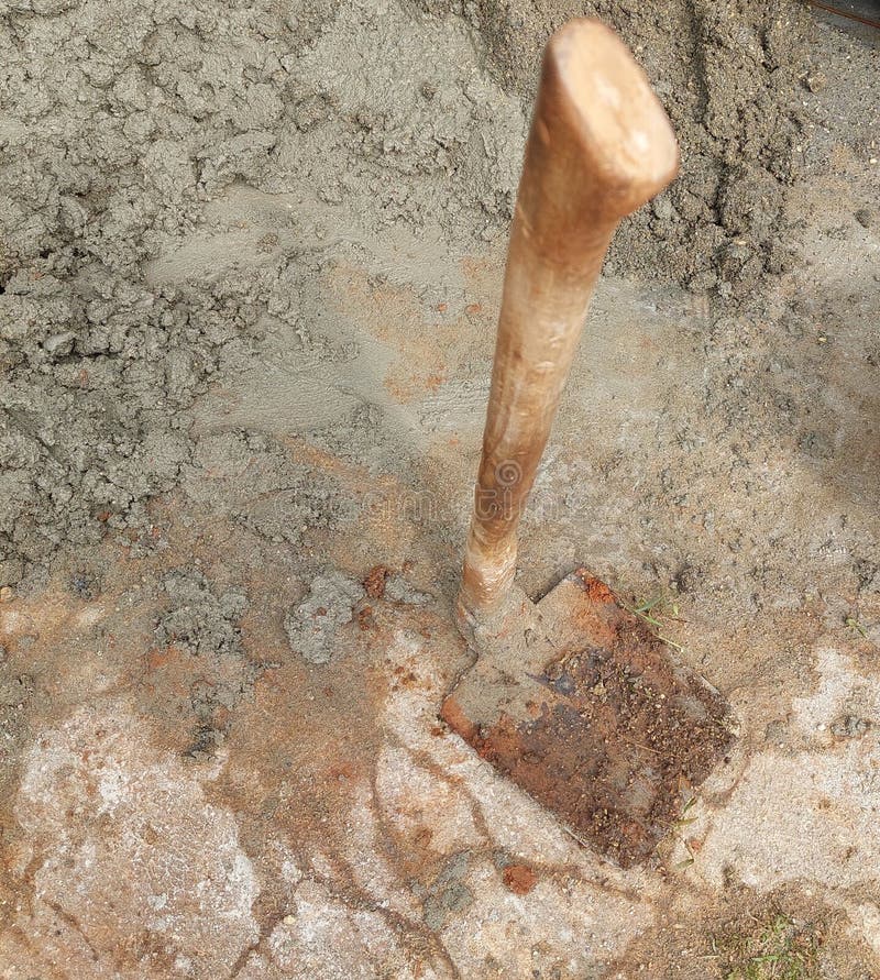 Hoe for digging the ground stock image. Image of geology - 261114753