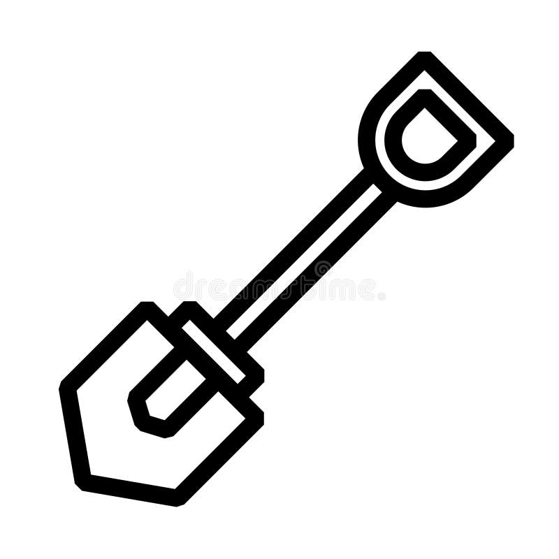 Hoe Icon Logo or Illustration with Outline Stroke Style Vector Design ...