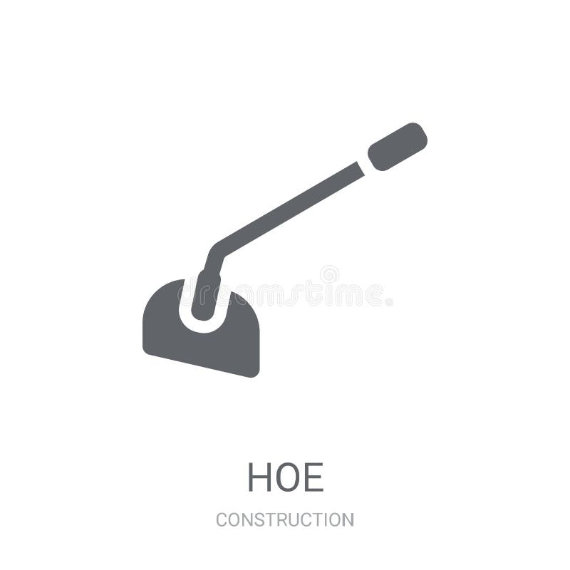 Hoe Icon. Trendy Hoe Logo Concept on White Background from Construction ...