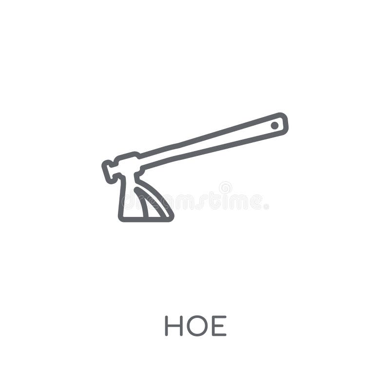 Hoe Linear Icon. Modern Outline Hoe Logo Concept on White Backgr Stock ...