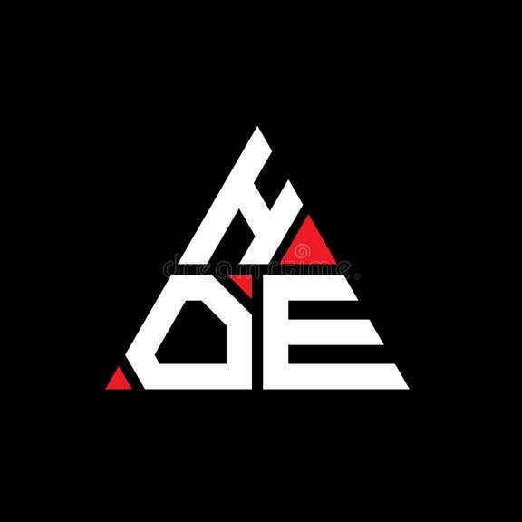 HOE Triangle Letter Logo Design with Triangle Shape. HOE Triangle Logo ...