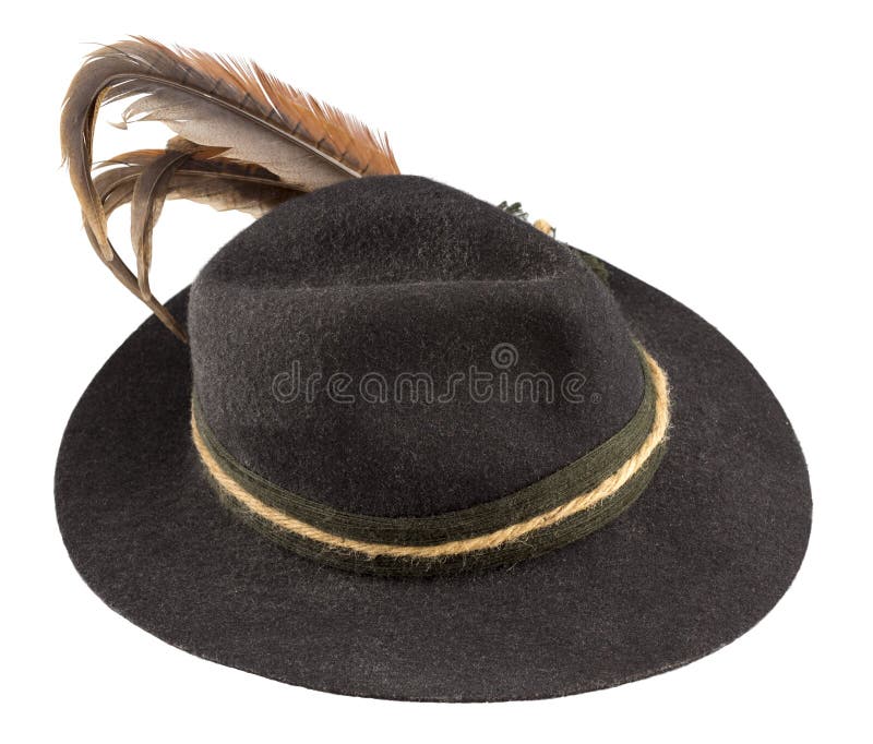 Hoed met een veer stock foto. Image of knipsel, aardig - 47955546