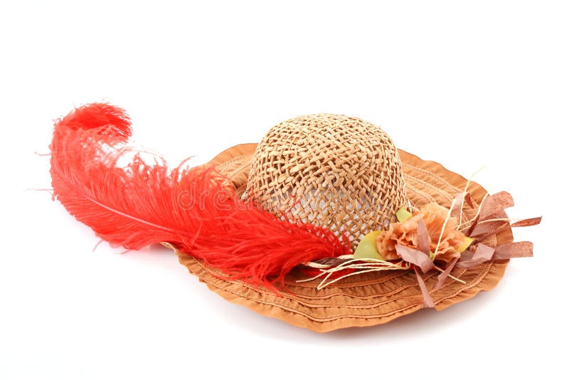 Hoed met veer stock afbeelding. Image of horizontaal - 13759019