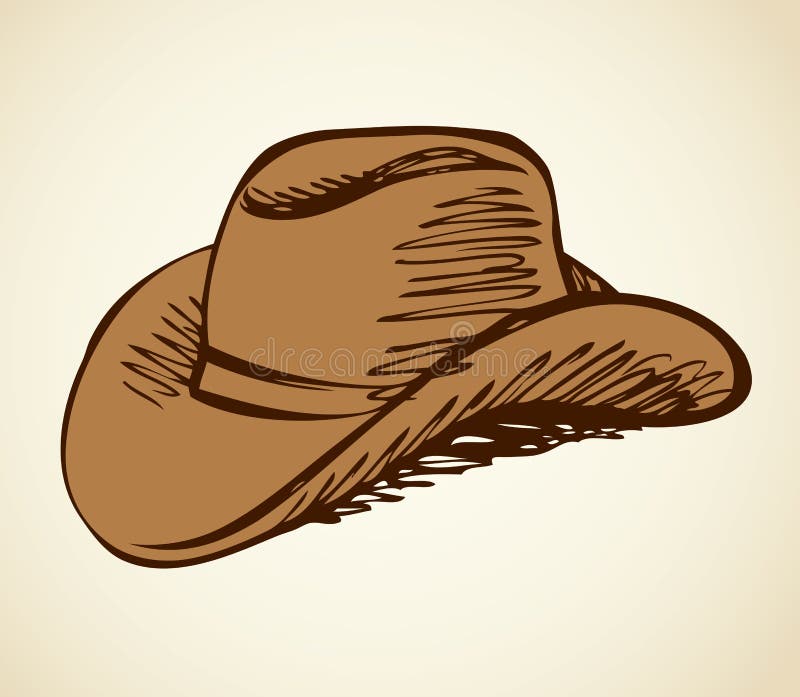 Hoed Vector tekening vector illustratie. Illustration of tekening ...