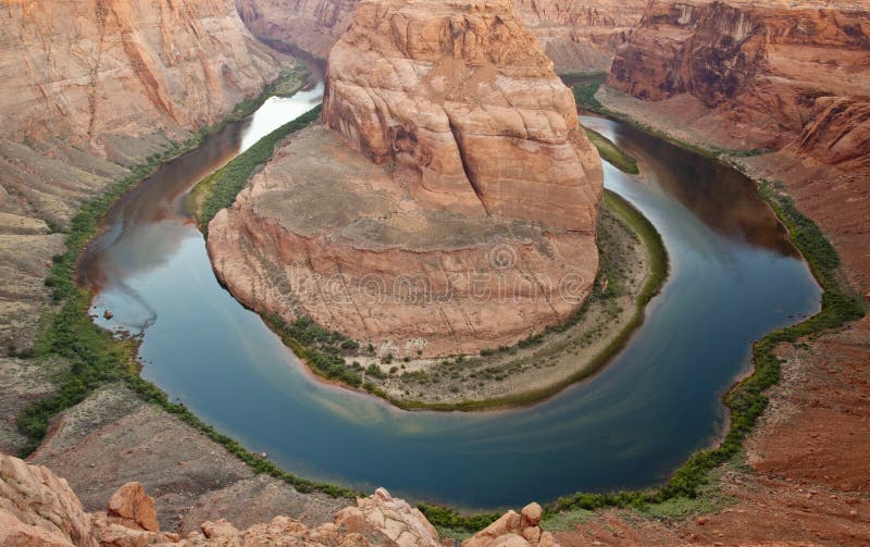 Hoefijzer Kromming Op De Rivier Van Colorado Stock Foto - Image of ...