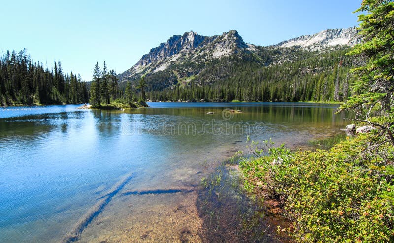 Hoefijzermeer, Eagle Cap Wilderness, Oregon, De V.S. Stock Afbeelding ...