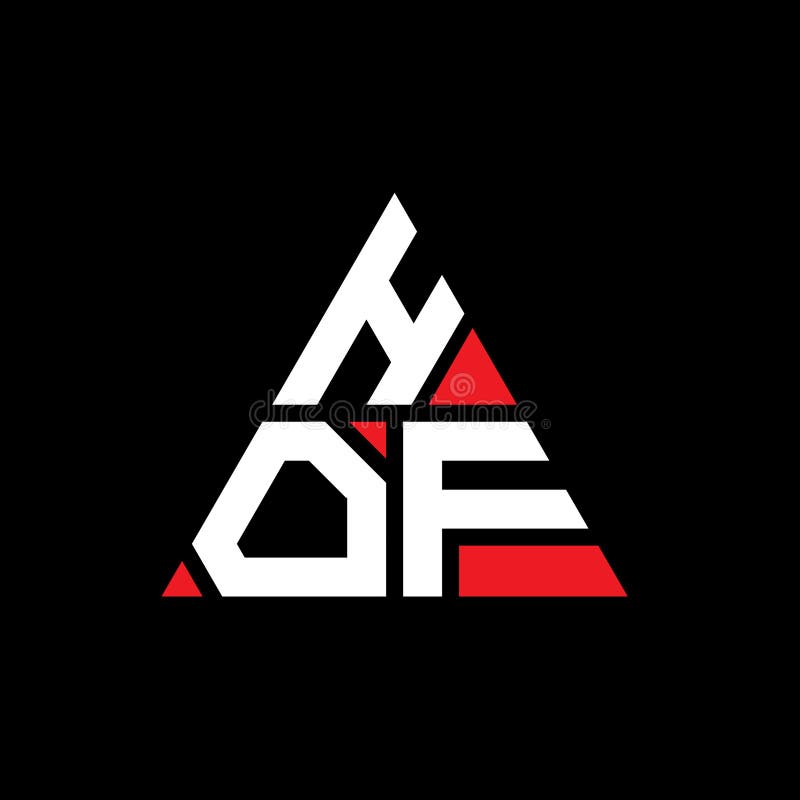 HOF Triangle Letter Logo Design with Triangle Shape. HOF Triangle Logo ...