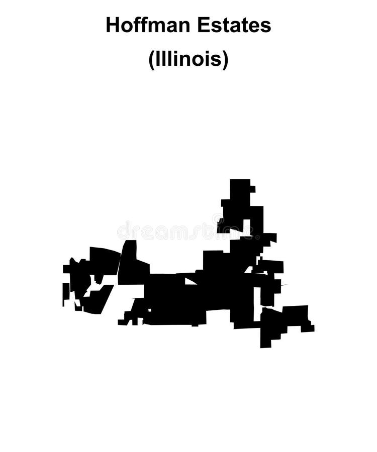 Hoffman Estates Outline Map Stock Vector - Illustration of area, atlas ...