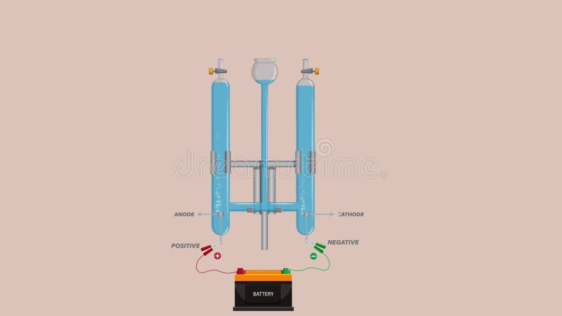 Electrolysis Diagram Experiment for Education Stock Vector ...