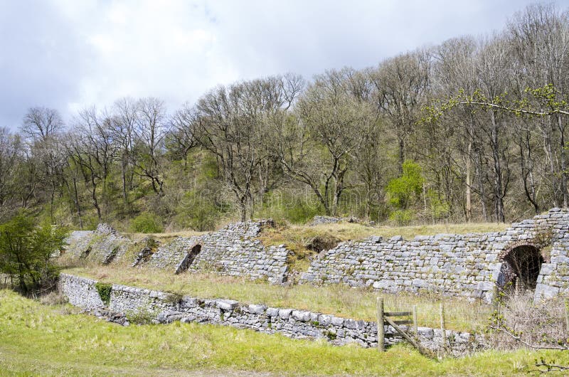 Hoffmann Kiln at Mealbank Quarry, Ingleton. Stock Image - Image of ...