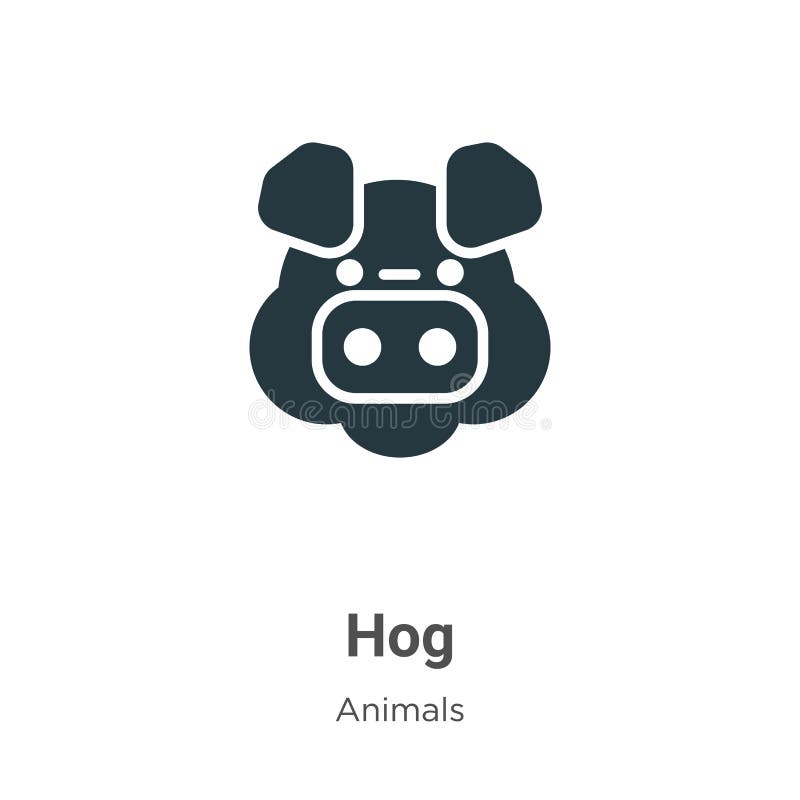 Hog Vector Icon on White Background. Flat Vector Hog Icon Symbol Sign ...