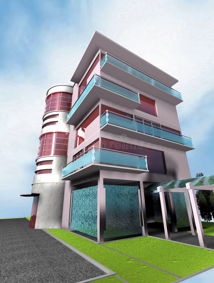 Hogar 3d stock de ilustración. Ilustración de casero - 17247273
