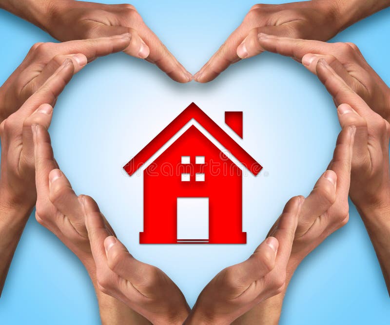 Amor En Concepto Del Hogar Y De Familia La Familia De Papel Que Lleva a ...