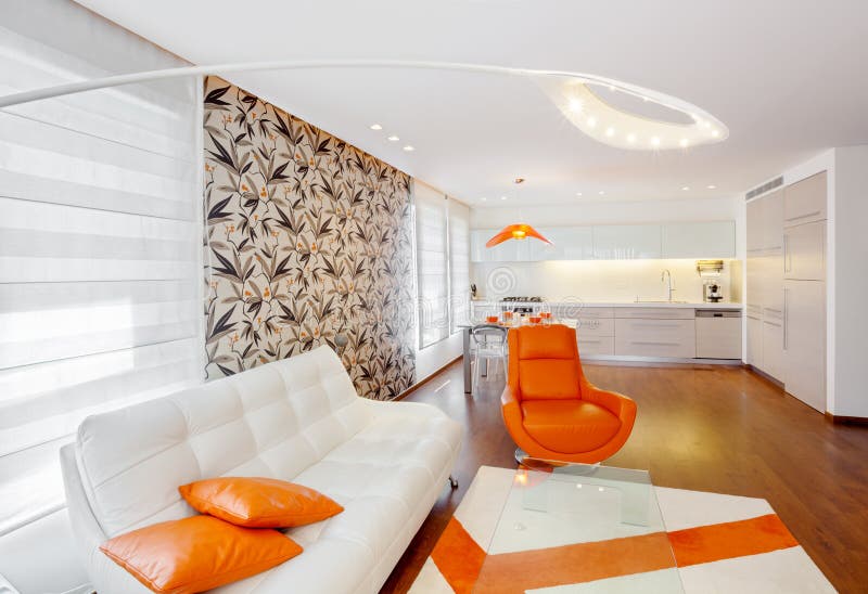 Hogar moderno foto de archivo. Imagen de butaca, vivir - 31313742