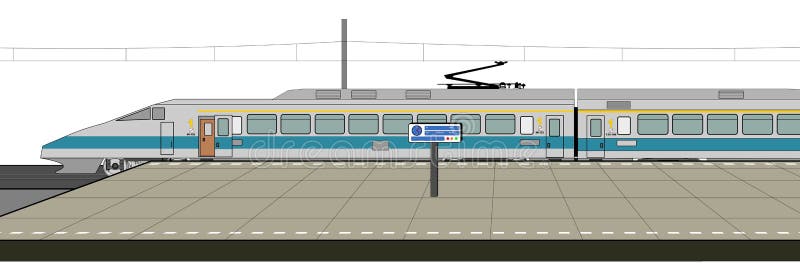 Hoge snelheidstrein vector illustratie. Illustration of uitdrukken ...