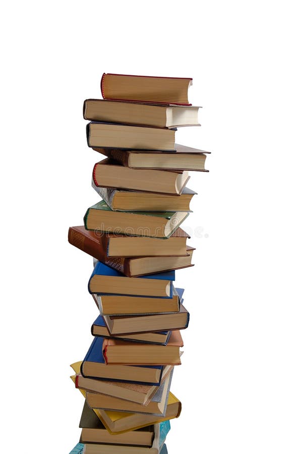Hoge stapel boeken stock afbeelding. Image of traditioneel - 5495651