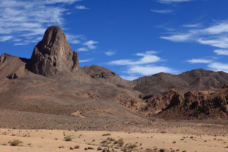 Hoggar Mountains in Algeria Stock Image - Image of land, desert: 35202301
