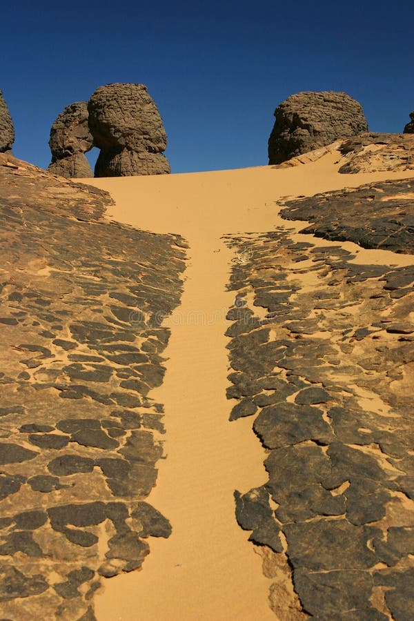 Hoggar Tassili stock photo. Image of africa, rock, walk - 12476780