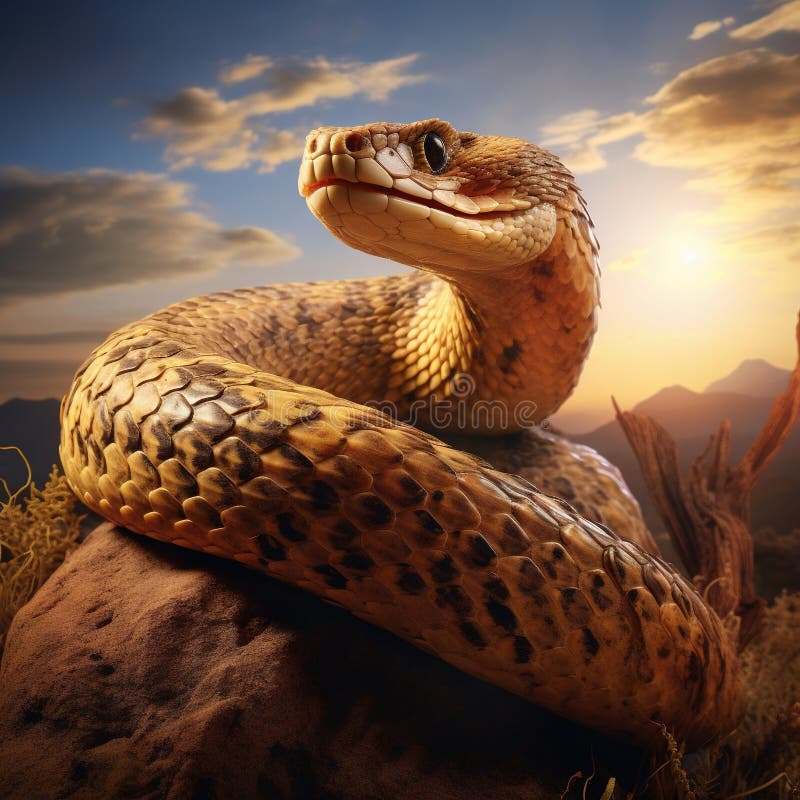 Ai Generated Illustration Wildlife Concept of Hognose Snake Stock ...