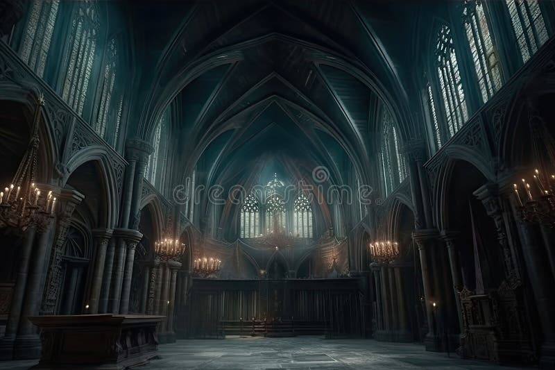 Hogwarts Castle School Witchcraft Wizardry Old Wizard Room Dark ...