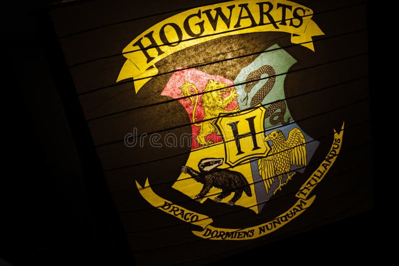 Hogwarts Magic School Logo on Black Background Editorial Photography ...