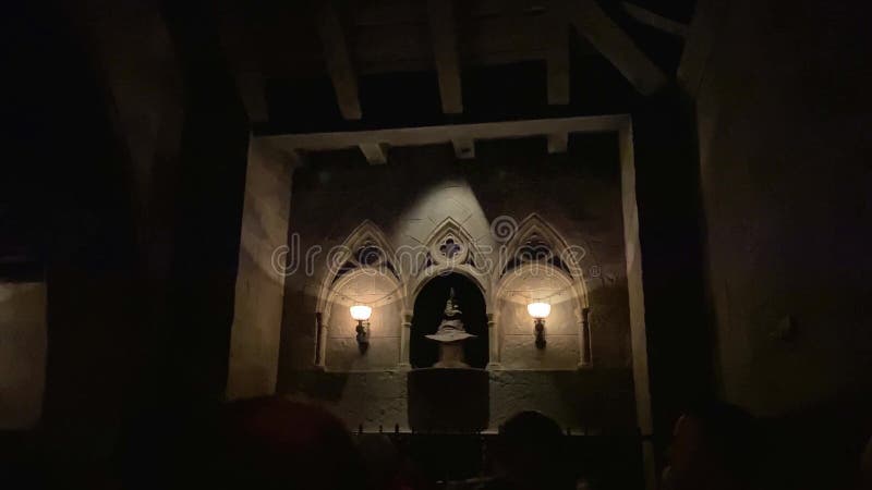 The Hogwarts Sorting Hat at Universal Studios, Orlando Stock Video ...