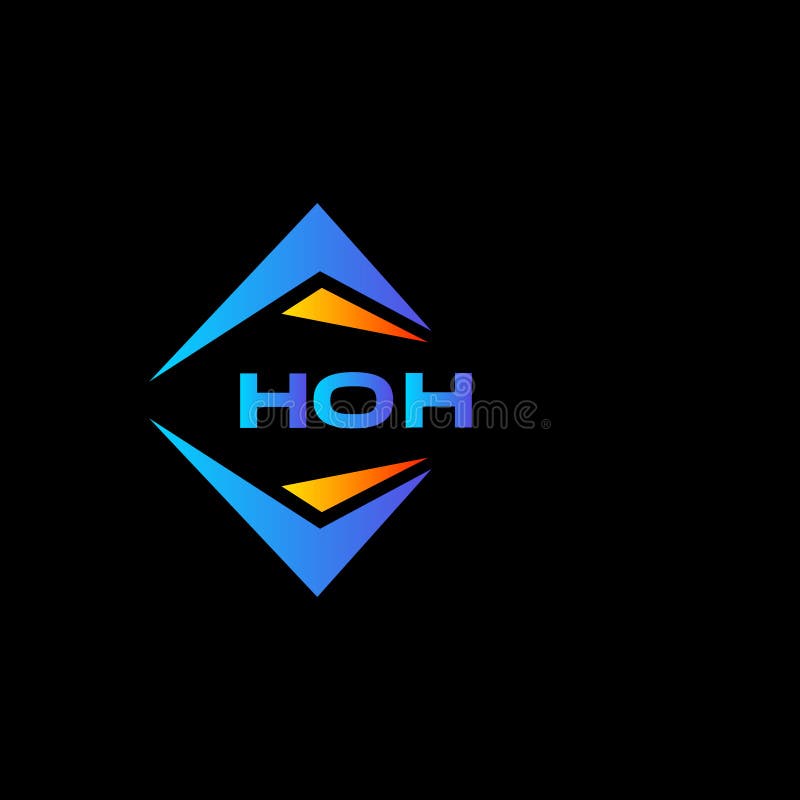 HOH Abstract Technology Logo Design on Black Background. HOH Creative ...