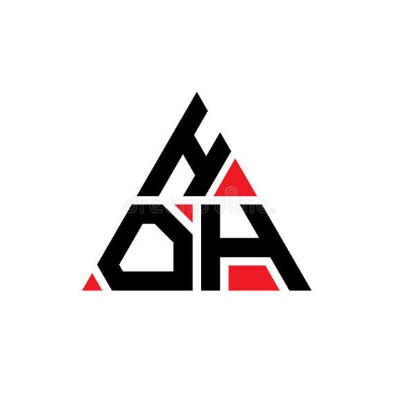 HOH Triangle Letter Logo Design with Triangle Shape. HOH Triangle Logo ...