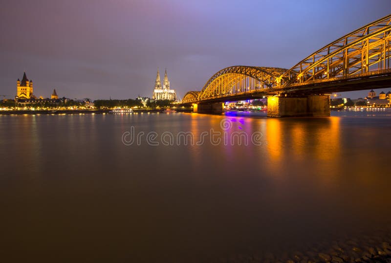 Hohenzollern Bridge and Cologne Cathedral .KÃ¶lner Dom Editorial ...