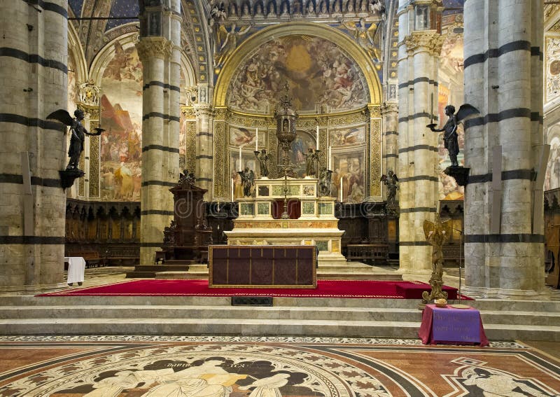 Hoher Altar Siena Cathedrals Redaktionelles Foto - Bild von mariani ...