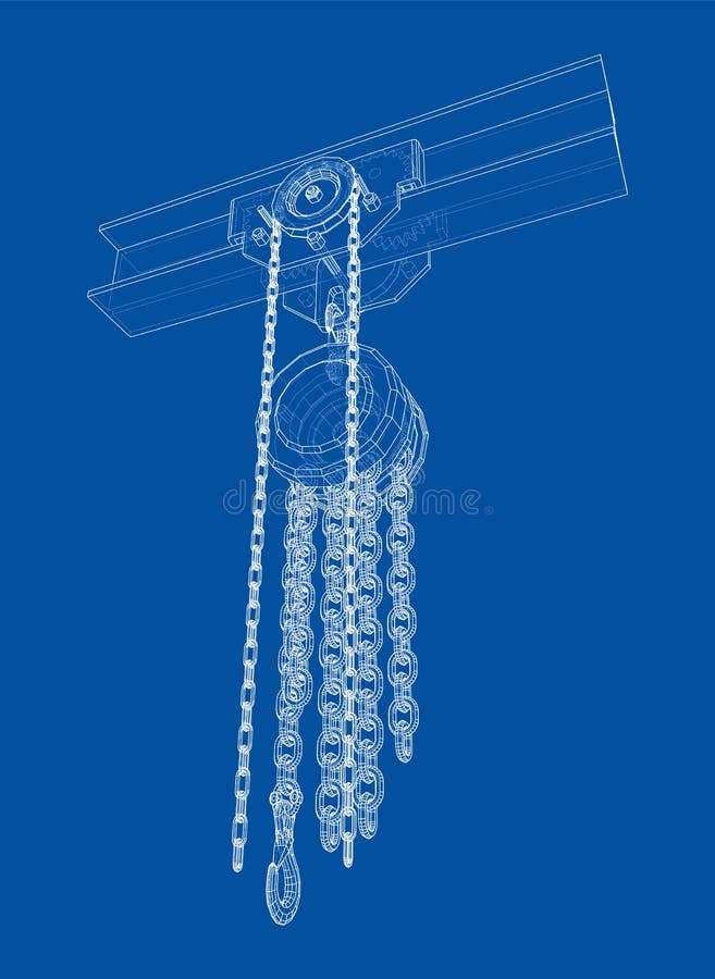 A Hoist on the Beam. Vector Stock Vector - Illustration of industry ...