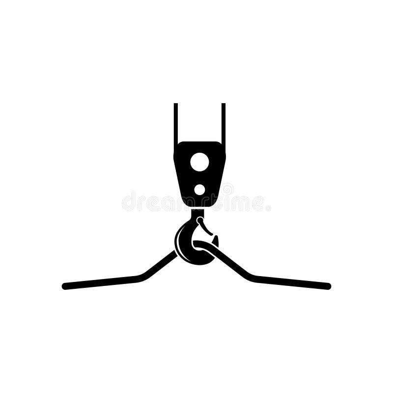 Hoist Crane Icon Logo Vector Illustration Design Stock Vector ...
