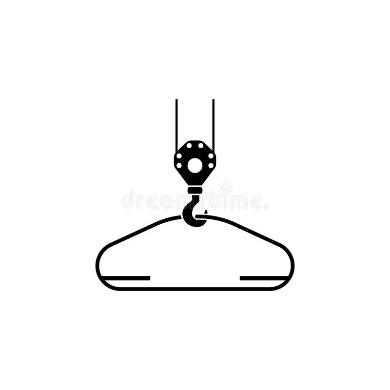 Hoist Crane Icon Logo Vector Illustration Design Stock Vector ...