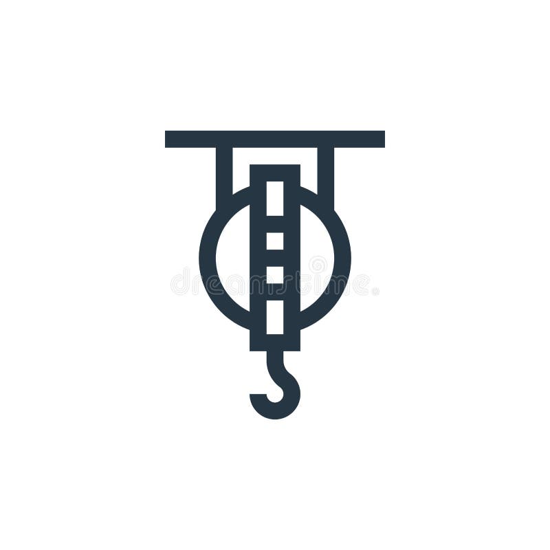 Hoist Icon Vector from Machinery Concept. Thin Line Illustration of ...
