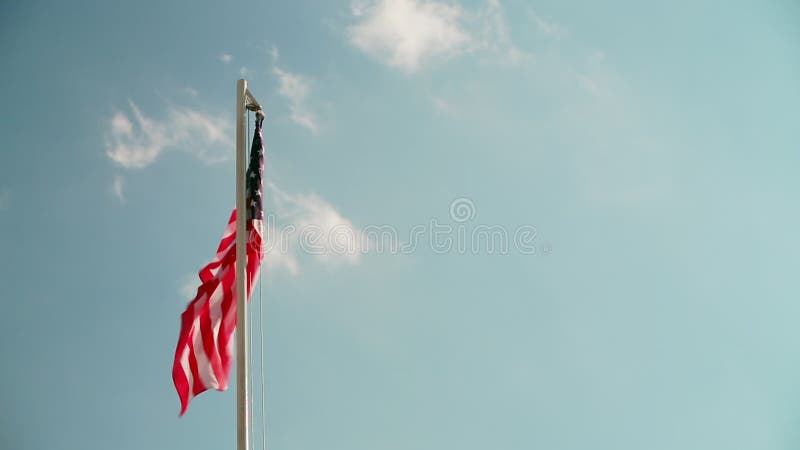 Hoist USA flag stock footage. Video of sign, raise, nation - 379309752