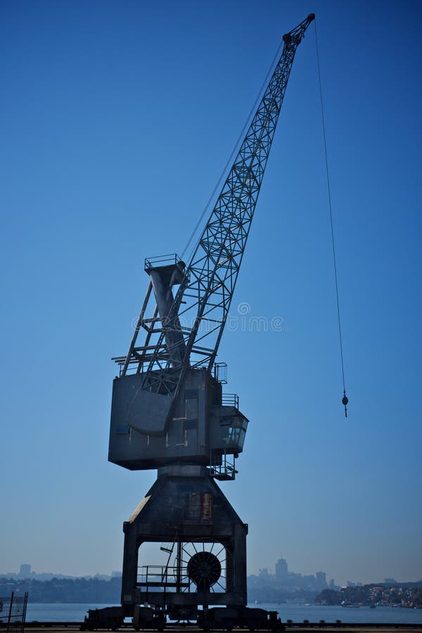 Hoisting crain stock image. Image of cables, background - 43361743