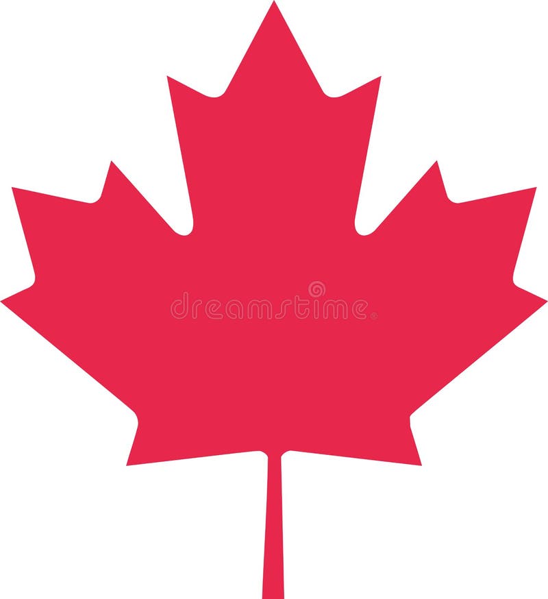 Esquema De La Hoja De Arce De Canadá Ilustración del Vector ...