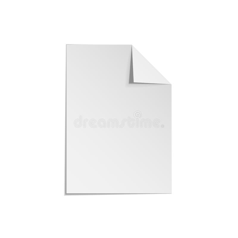 Hoja De Papel Con La Esquina Doblada Ilustración del Vector ...