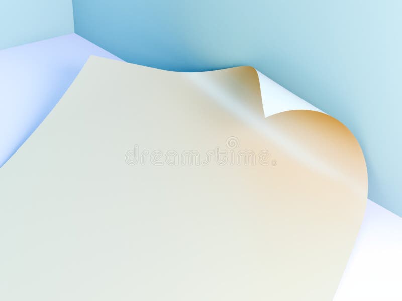 Hoja de papel doblada stock de ilustración. Ilustración de pergamino ...