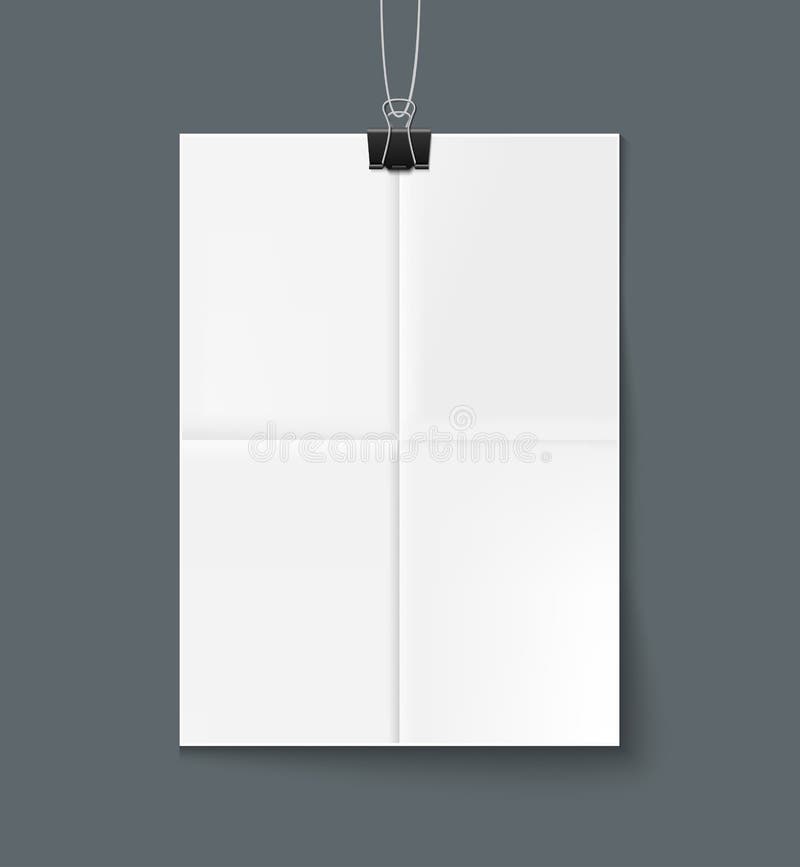 Hoja de papel doblada ilustración del vector. Ilustración de elemento ...