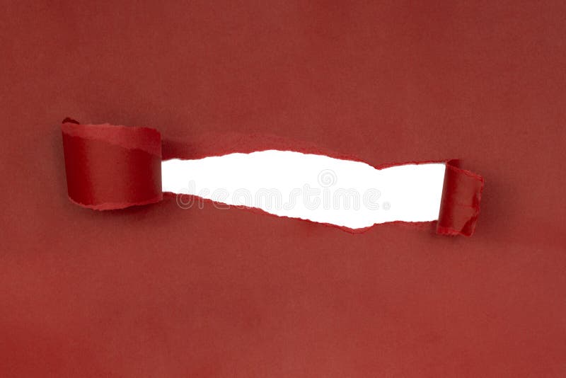Hoja De Papel Rota Roja Con Espacio Completo Para Texto Aislado Imagen ...